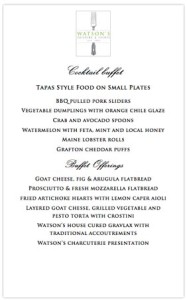 Catering Menu | Watson's Catering | Greenwich, CT